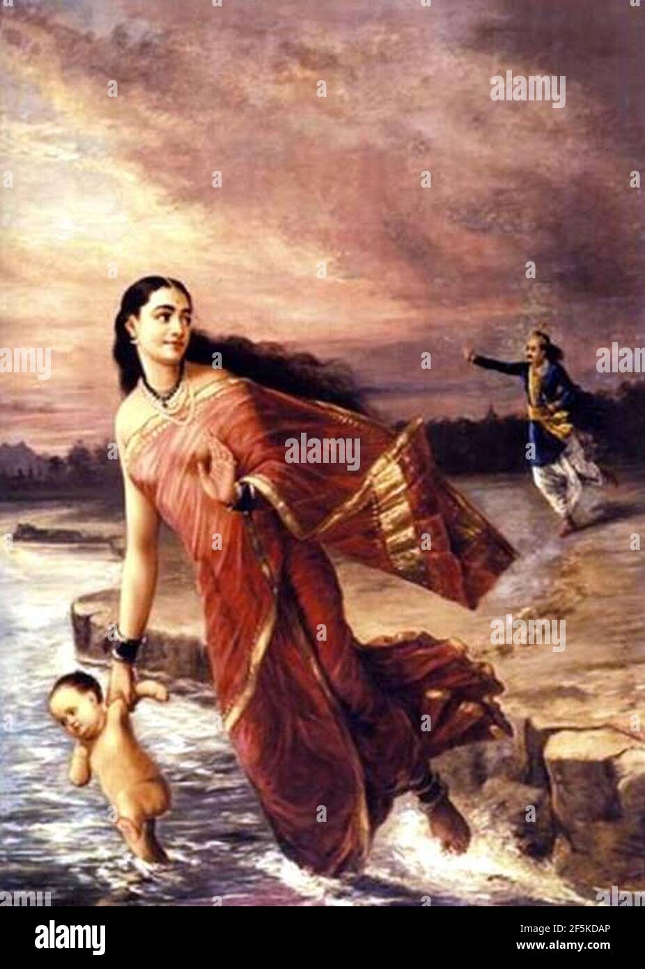 Raja Ravi Varma, Ganga and Shantanu (1890 Stock Photo - Alamy