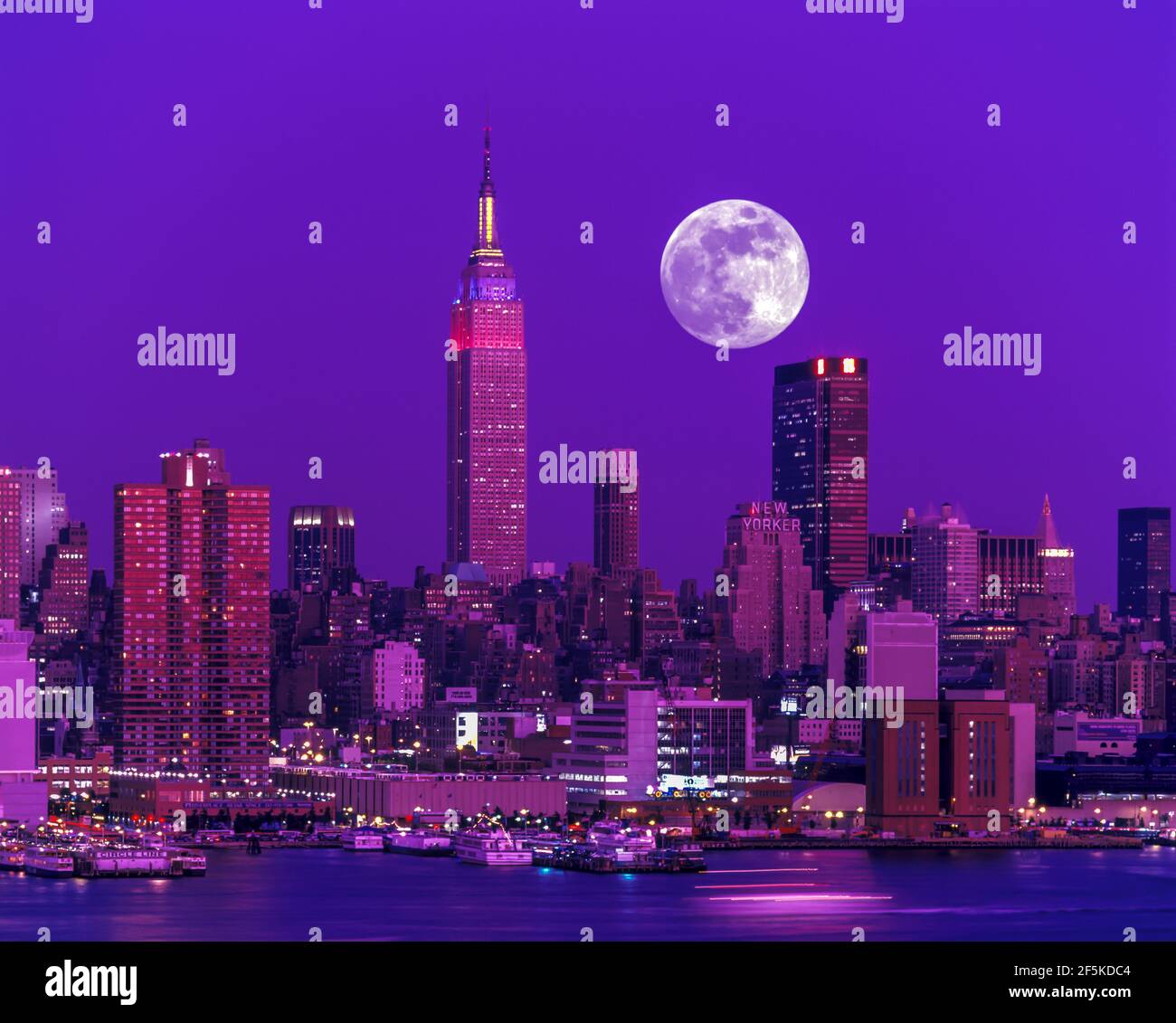 2003 HISTORICAL EMPIRE STATE BUILDING MIDTOWN SKYLINE HUDSON RIVER ...