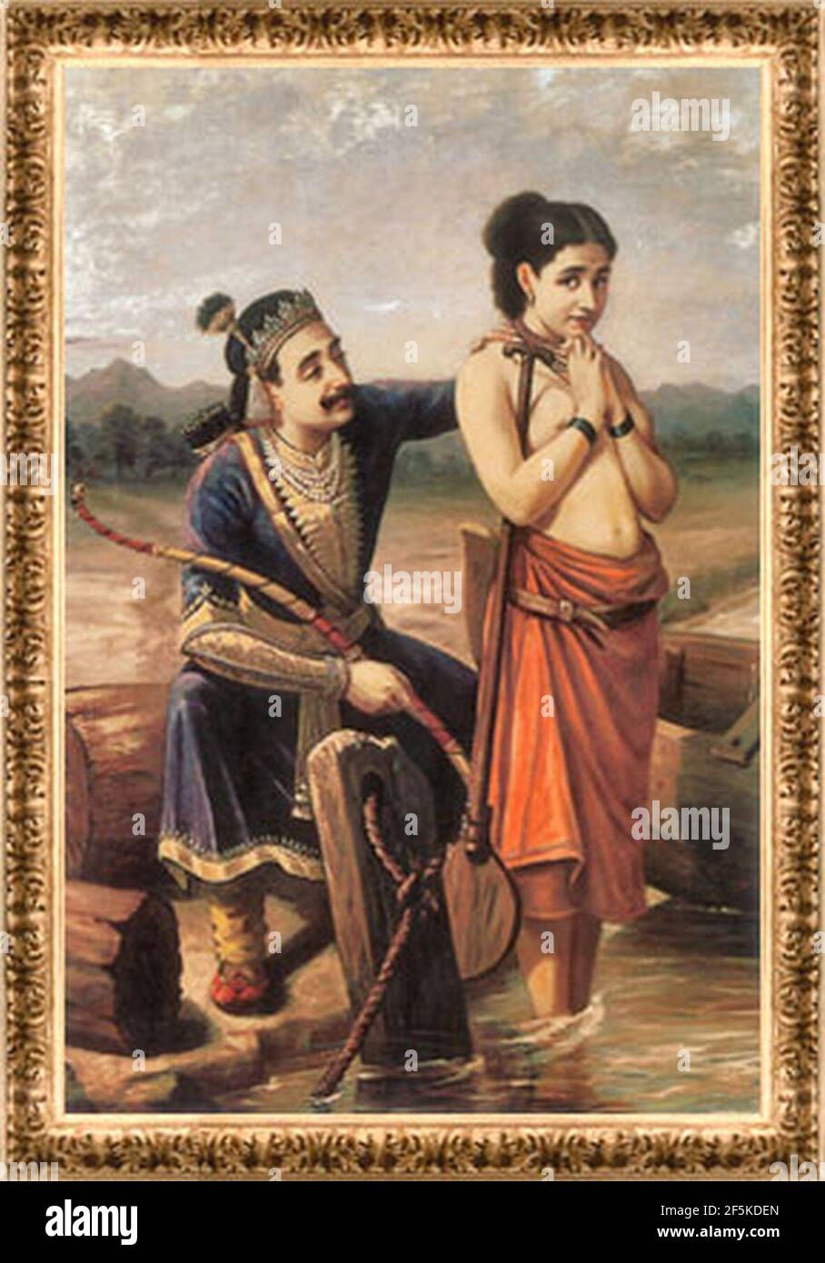 Raja Ravi Varma, Santhanu and Matsyagandhi Stock Photo - Alamy
