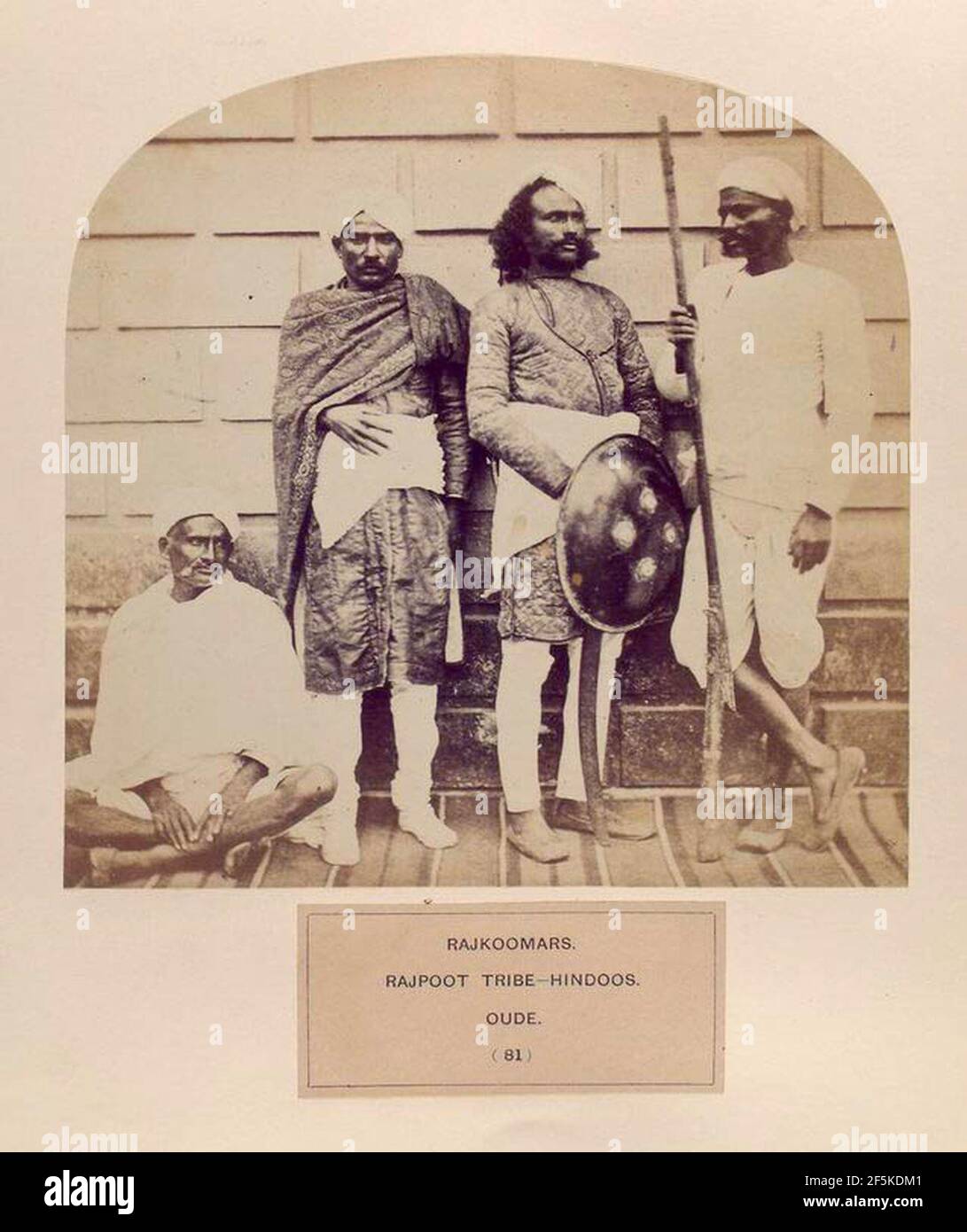 Rajkoomars, Rajpoot tribe, Hindoos, Oude Stock Photo - Alamy