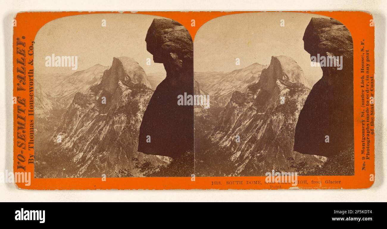 South Dome, 6,000 Feet High, from Glacier Point.. Thomas Houseworth ...