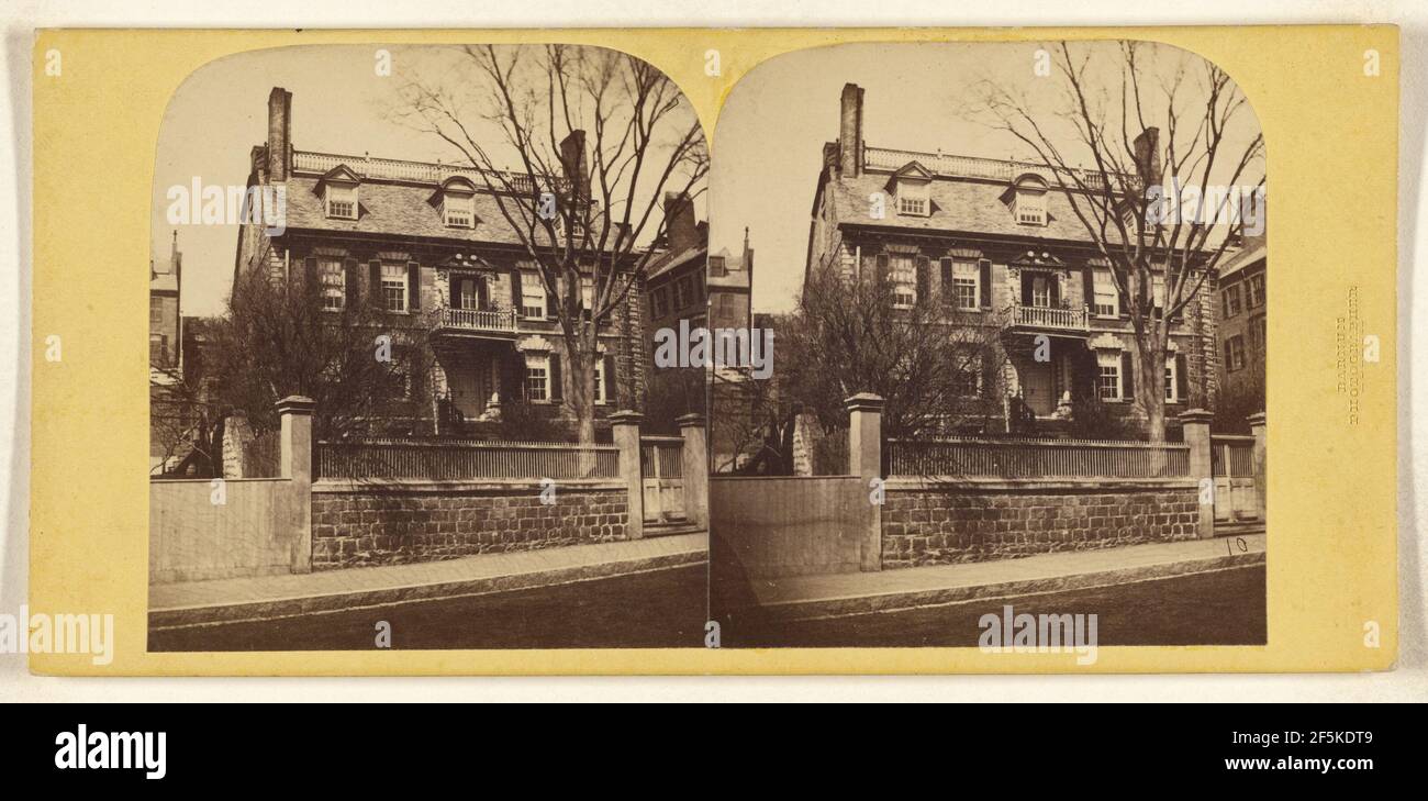 Hancock House, Boston, Mass.. Deloss Barnum (American, 1825 - 1873 ...