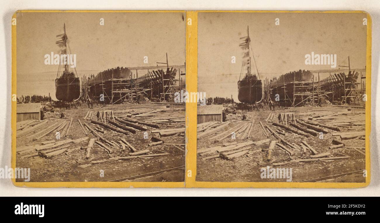 Shipyard. James O. Durgan (American, born about 1835 Stock Photo - Alamy