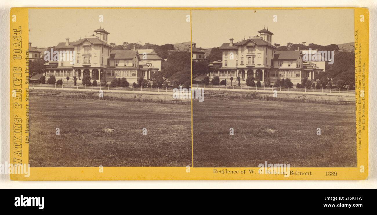 Residence of W.C. Ralston, Belmont. first view. Carleton Watkins ...