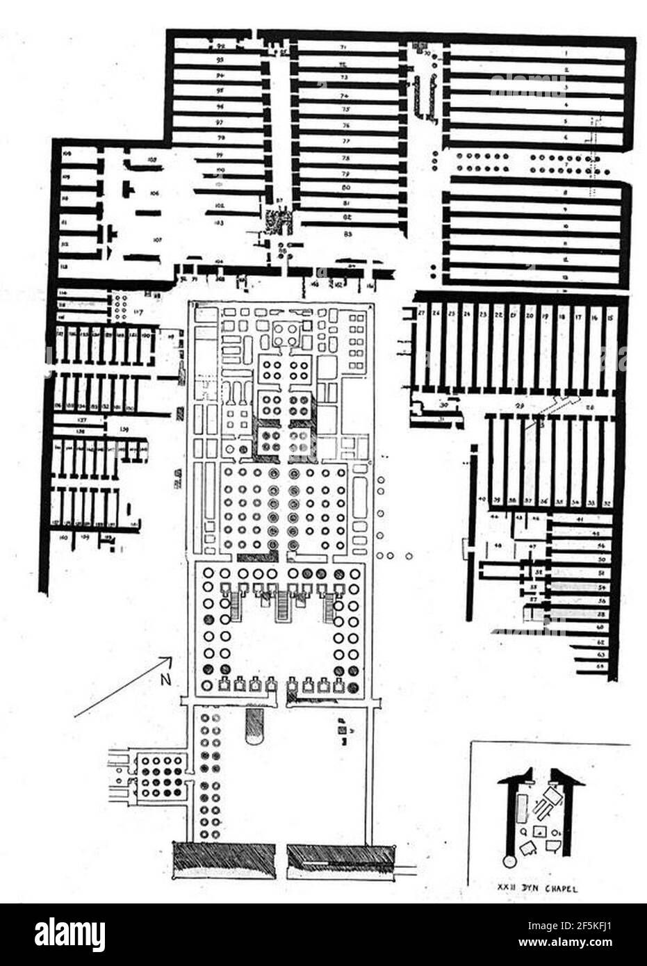 Ramesseum plan by James E. Quibell Stock Photo - Alamy