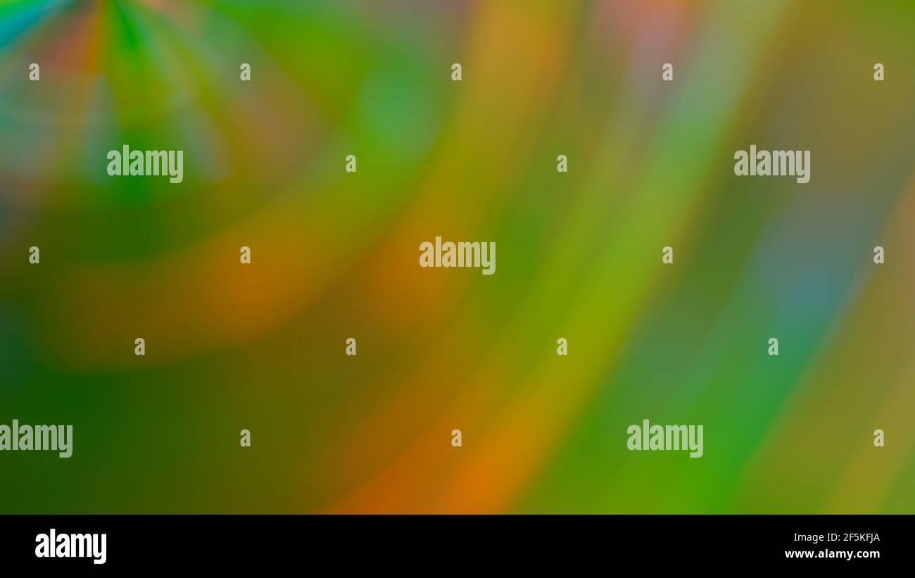 Abstract blurry green background with rainbow highlights Stock Photo ...