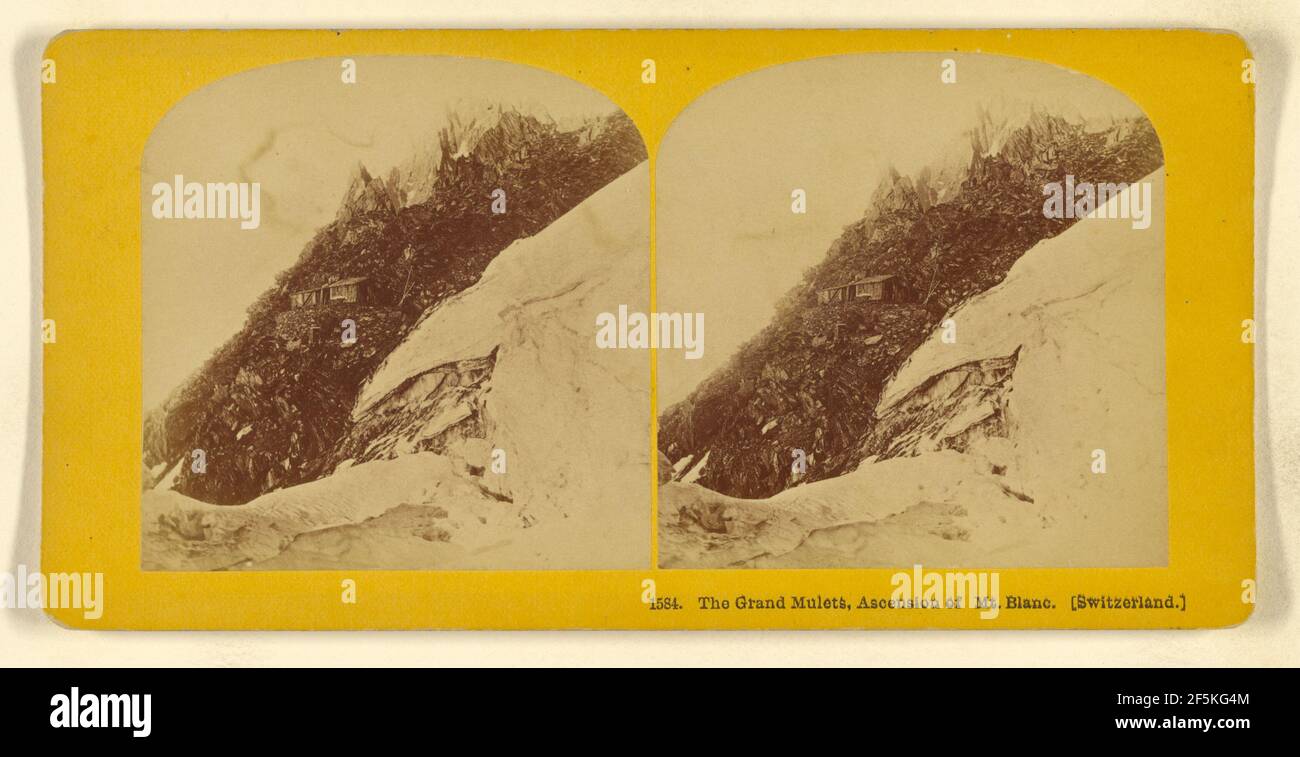 The Grand Mulets, Ascension of Mt. Blanc. Switzerland.. Benjamin West ...