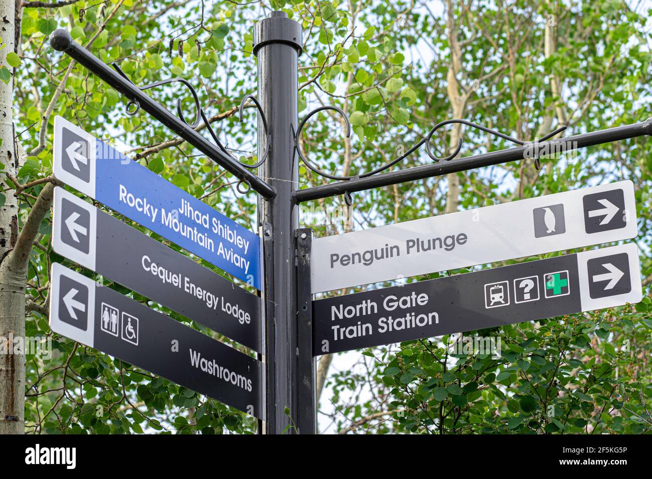 June 13 2015 - Calgary , alberta Canada - Direction sign at the Calgary ...