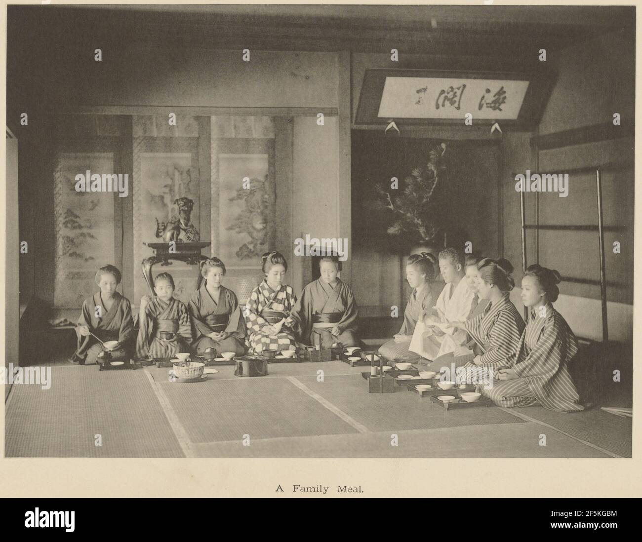 A Family Meal. Kazumasa Ogawa (Japanese, 1860 - 1929 Stock Photo - Alamy