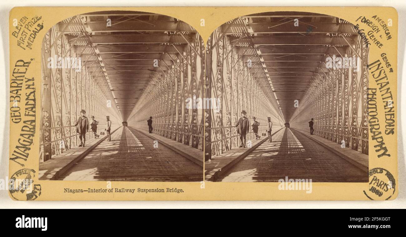Niagara - Interior of Railway Suspension Bridge.. George Barker ...