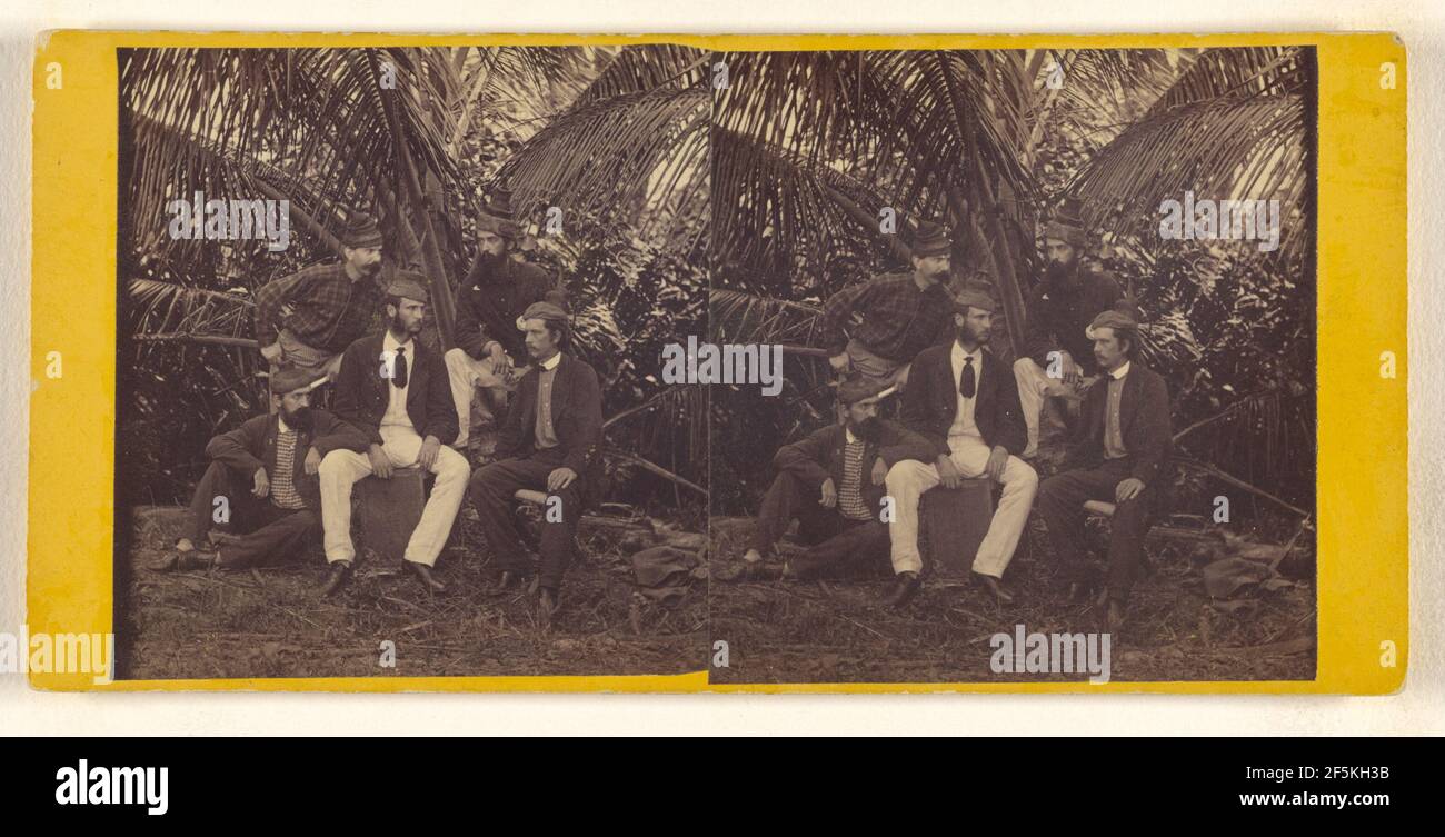 Don Collins and his friends ashore at San Blas Bay, Darien Expedition ...