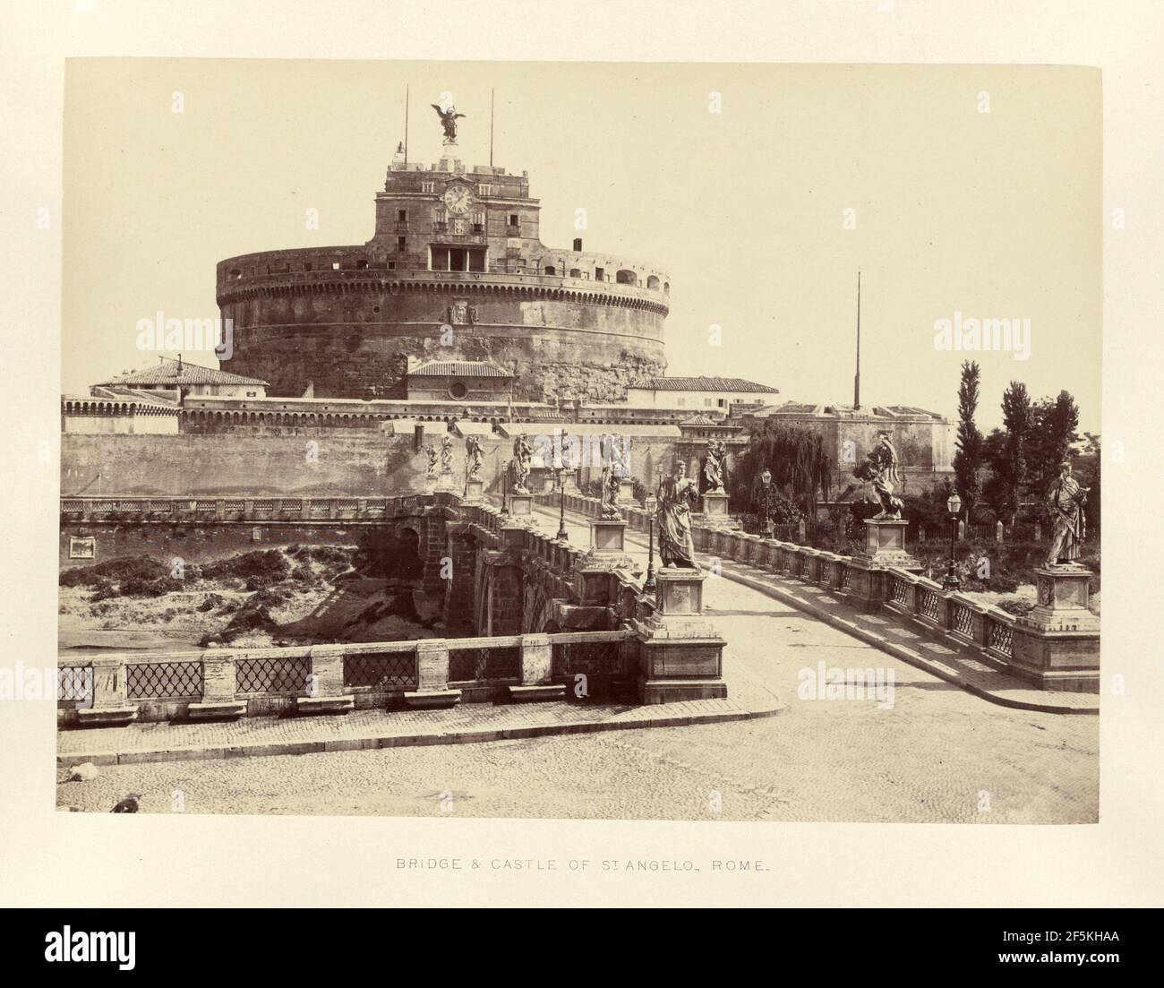 Bridge and Castle of St. Angelo, Rome. Giorgio Sommer (Italian, born ...