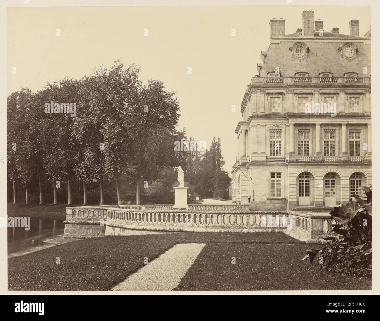 Chateau garden. Louis-Alphonse Davanne (French, 1824 - 1912 Stock Photo ...
