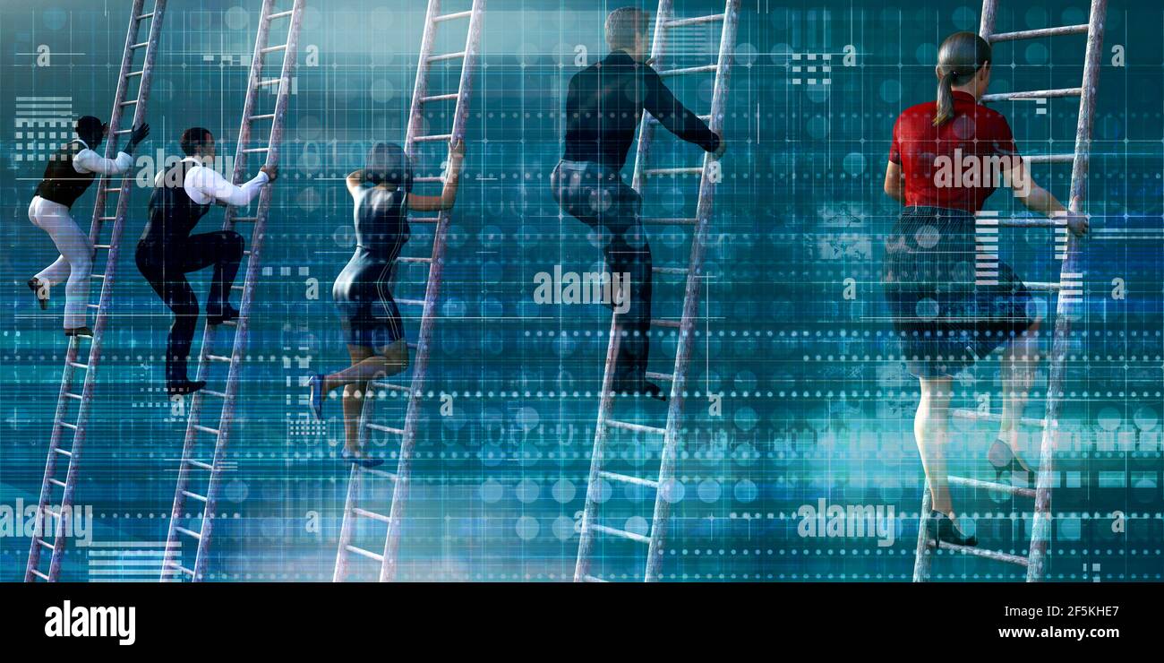 Climbing corporate ladder concept hi-res stock photography and images ...