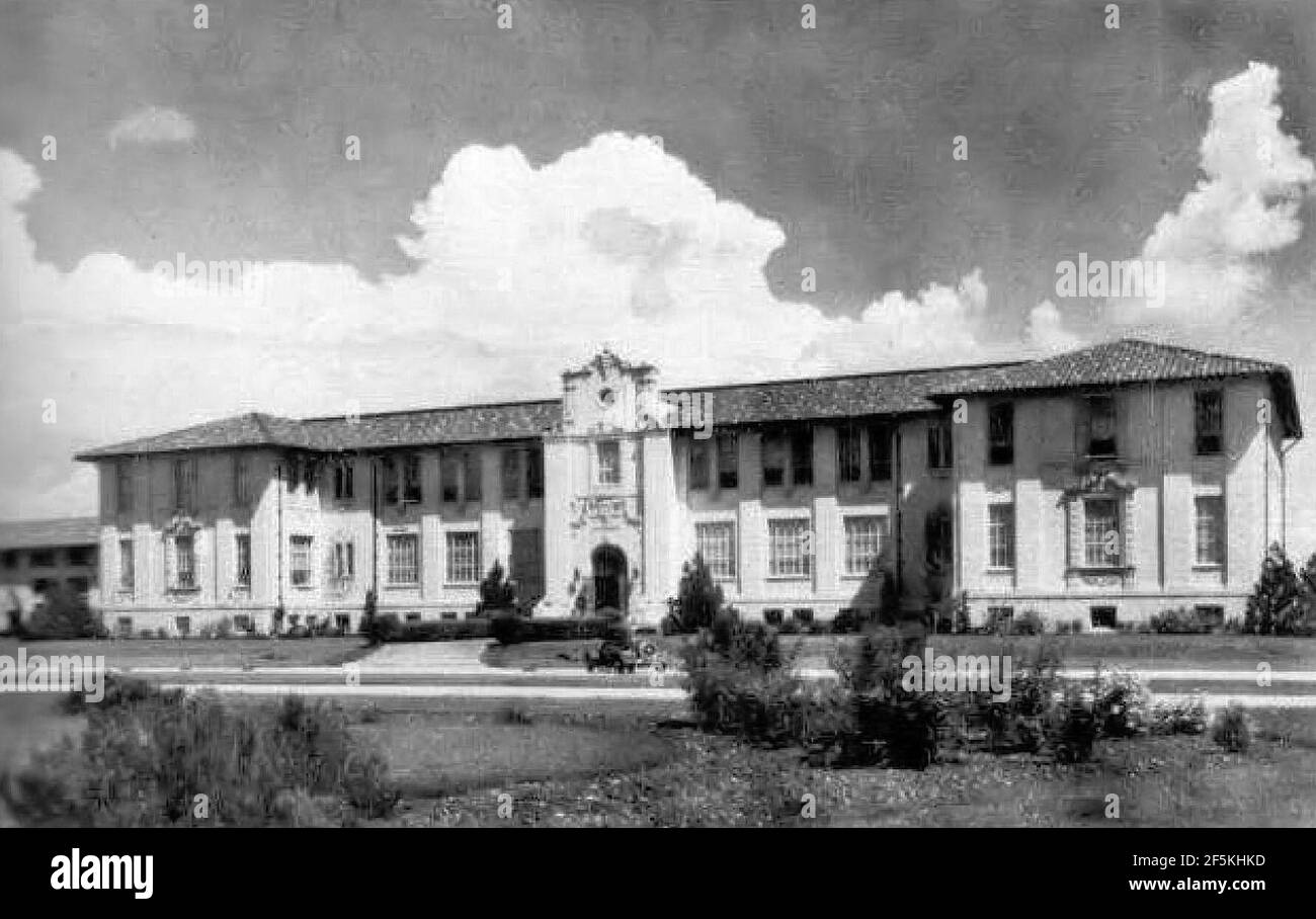 Randolph Field - 1938 - Flying Cadet Academic Building Stock Photo - Alamy