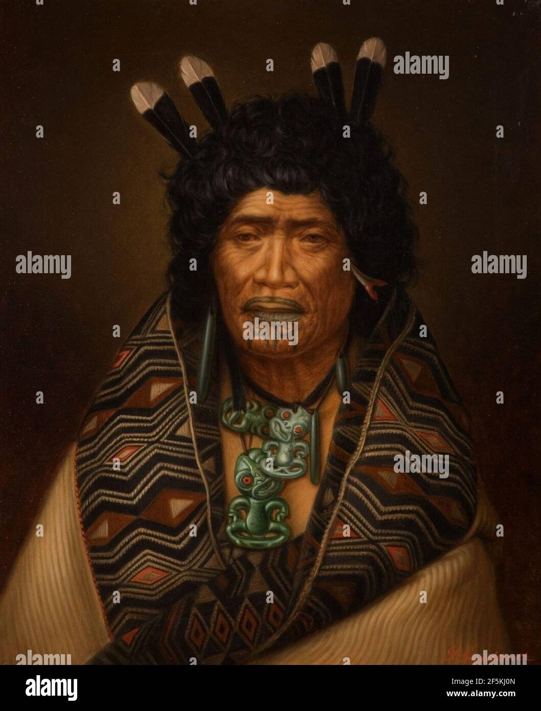 Rangi Topeora, by Gottfried Lindauer Stock Photo - Alamy