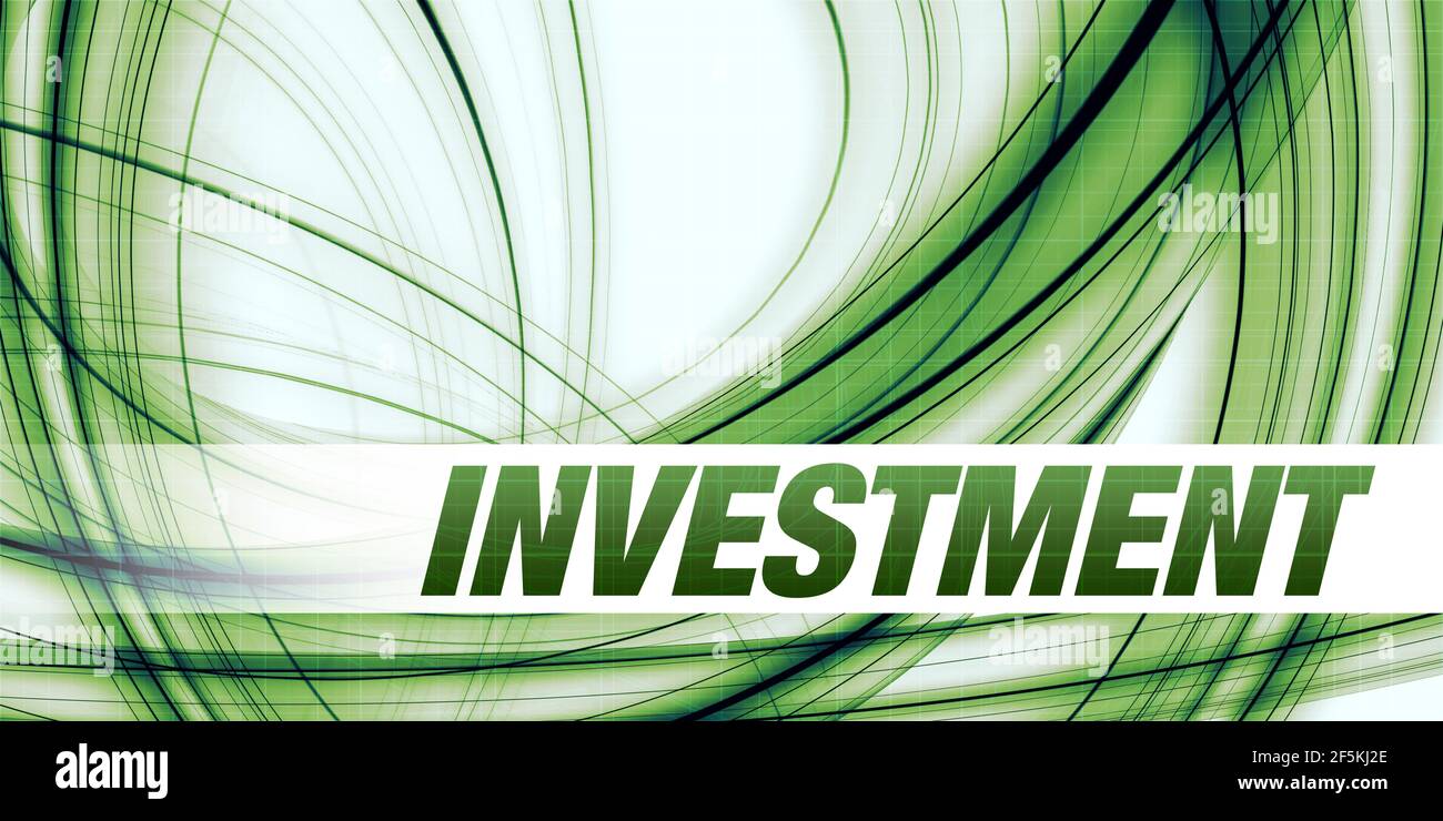 Investment Concept on Green Abstract Background Stock Photo - Alamy
