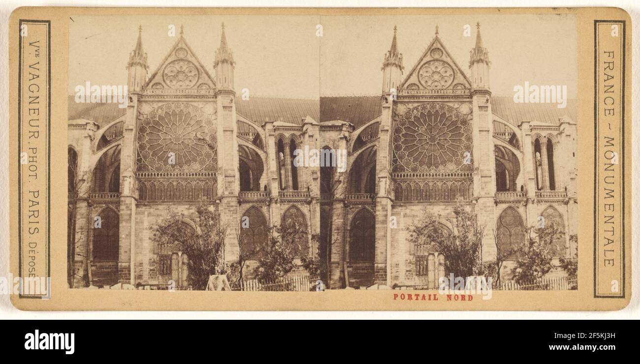 Portail Nord Notre-Dame. Vve. Vagneur (French, active Paris, France ...