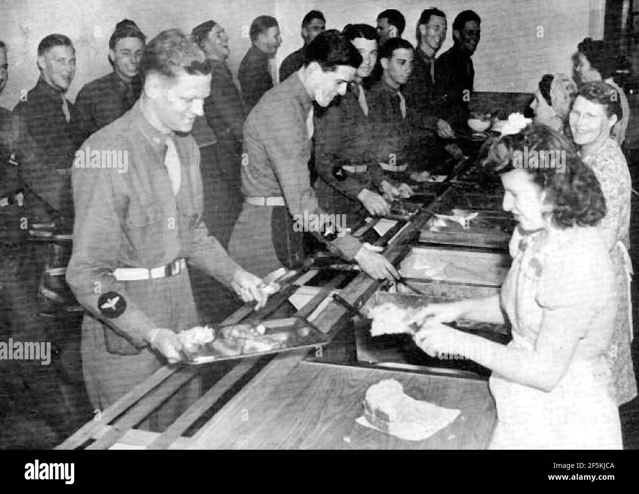 Rankin Field - Mess Hall Line Stock Photo - Alamy
