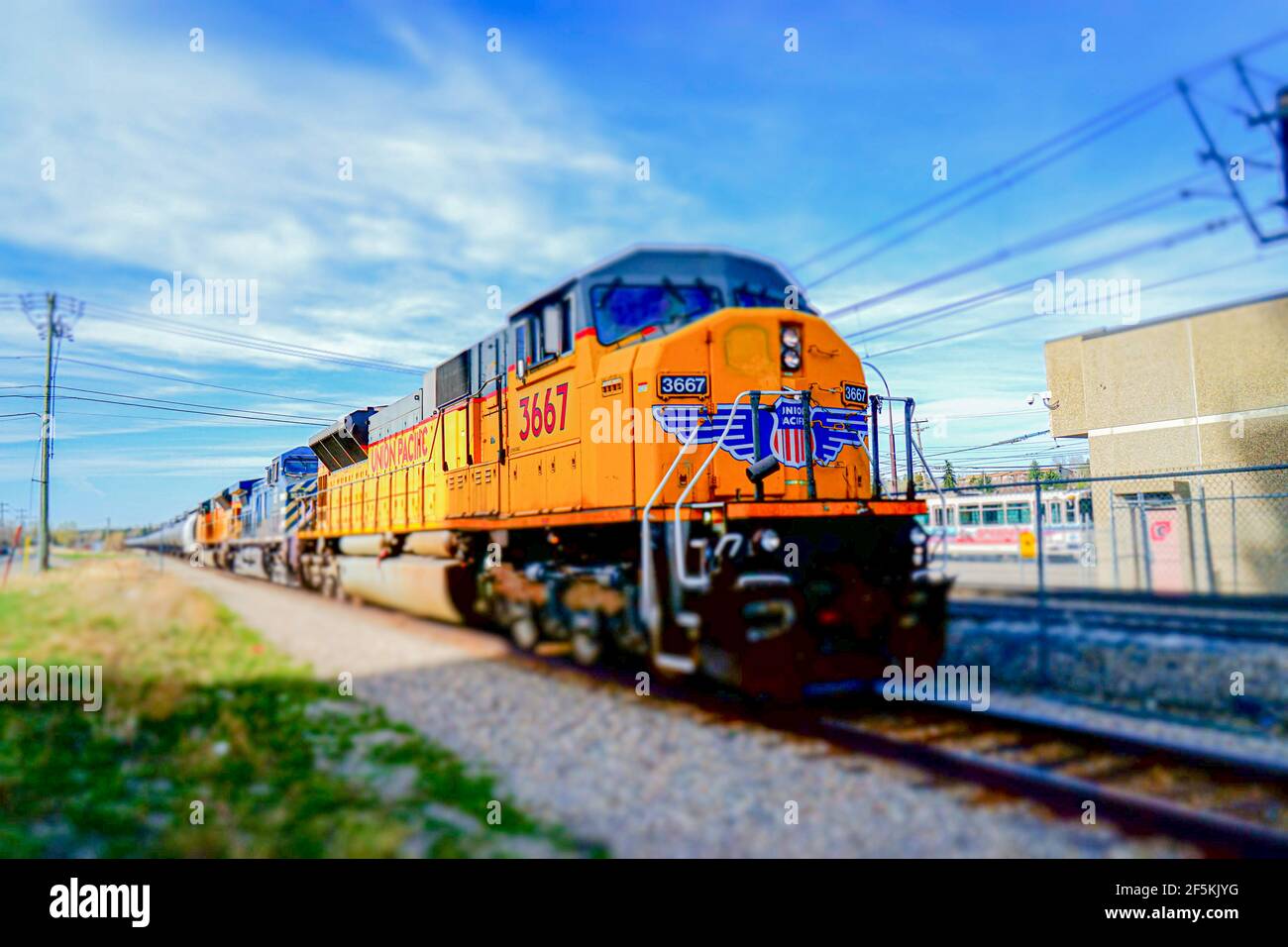 April 27 2015 - Calgary Alberta Canada - Union Pacific Locomotive 3667 ...