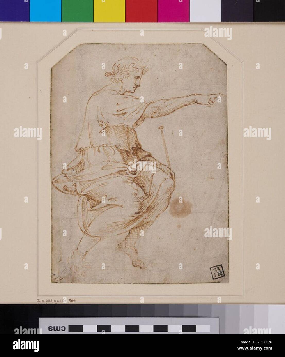 Raphael - follower of - A Roman Emperor, seated, WA1846.225 Stock Photo ...