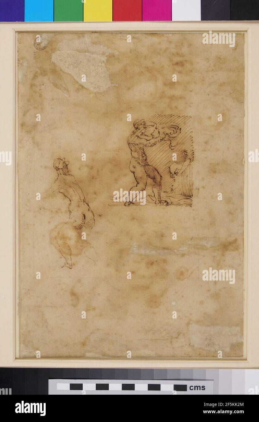 Raphael - follower of - Verso Two slight Figure Studies, WA1846.222 ...