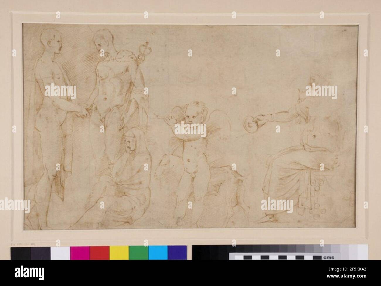 Raphael - circle of - Recto Various Figures from the Antique, WA1846 ...