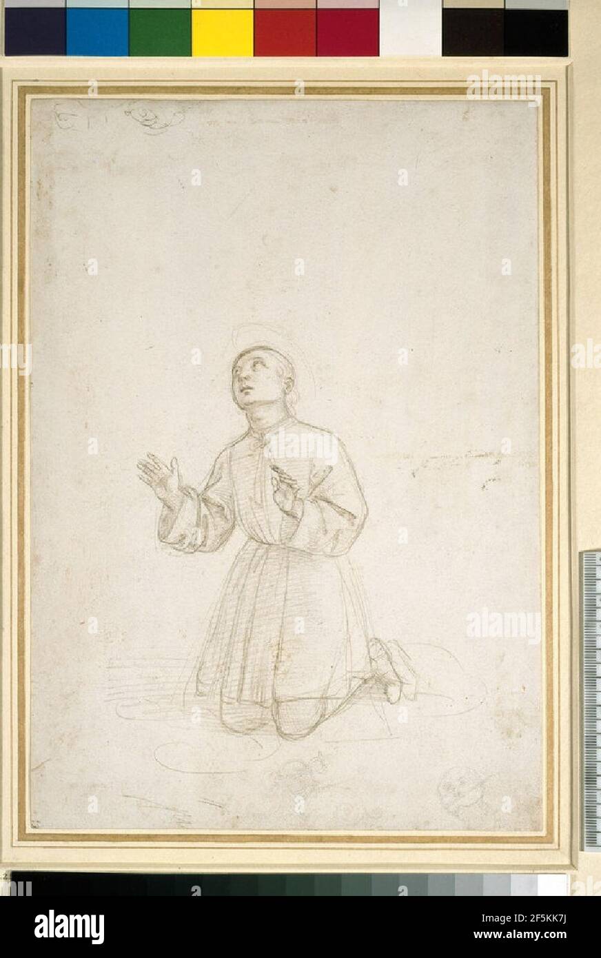 Raphael - Kneeling Figure of a Youth, WA1846.153 Stock Photo - Alamy