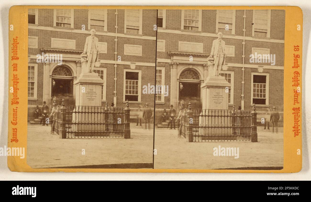 Statue of George Washington, Philadelphia, Pennsylvania. James Cremer ...