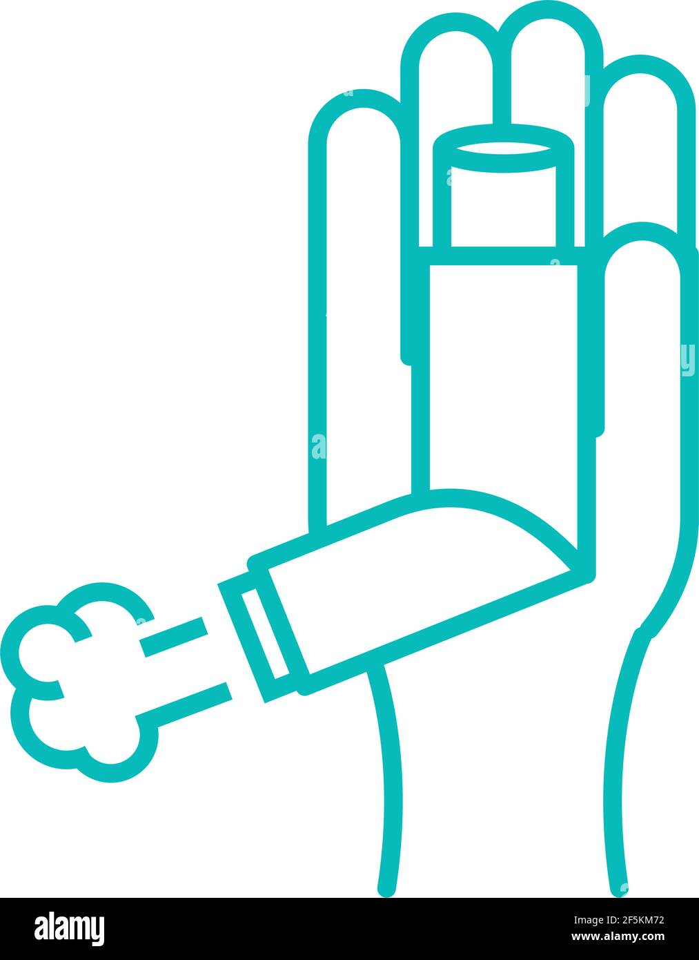 hand inhaler asthma disease linear Stock Vector Image & Art - Alamy