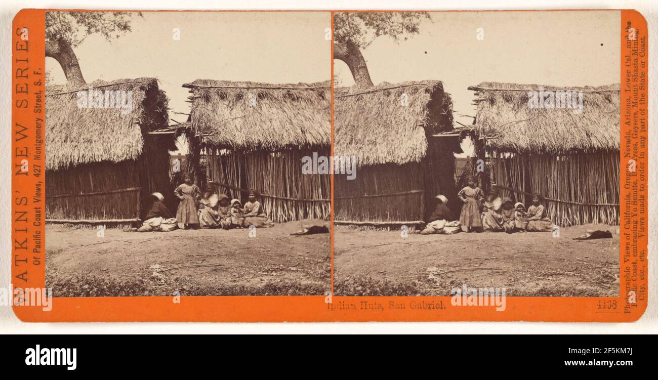 Indian Huts, San Gabriel.. Carleton Watkins (American, 1829 - 1916 ...