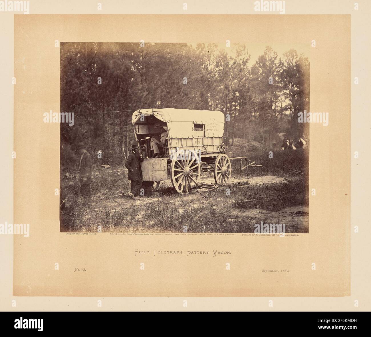 Field Telegraph, Battery Wagon Stock Photo - Alamy
