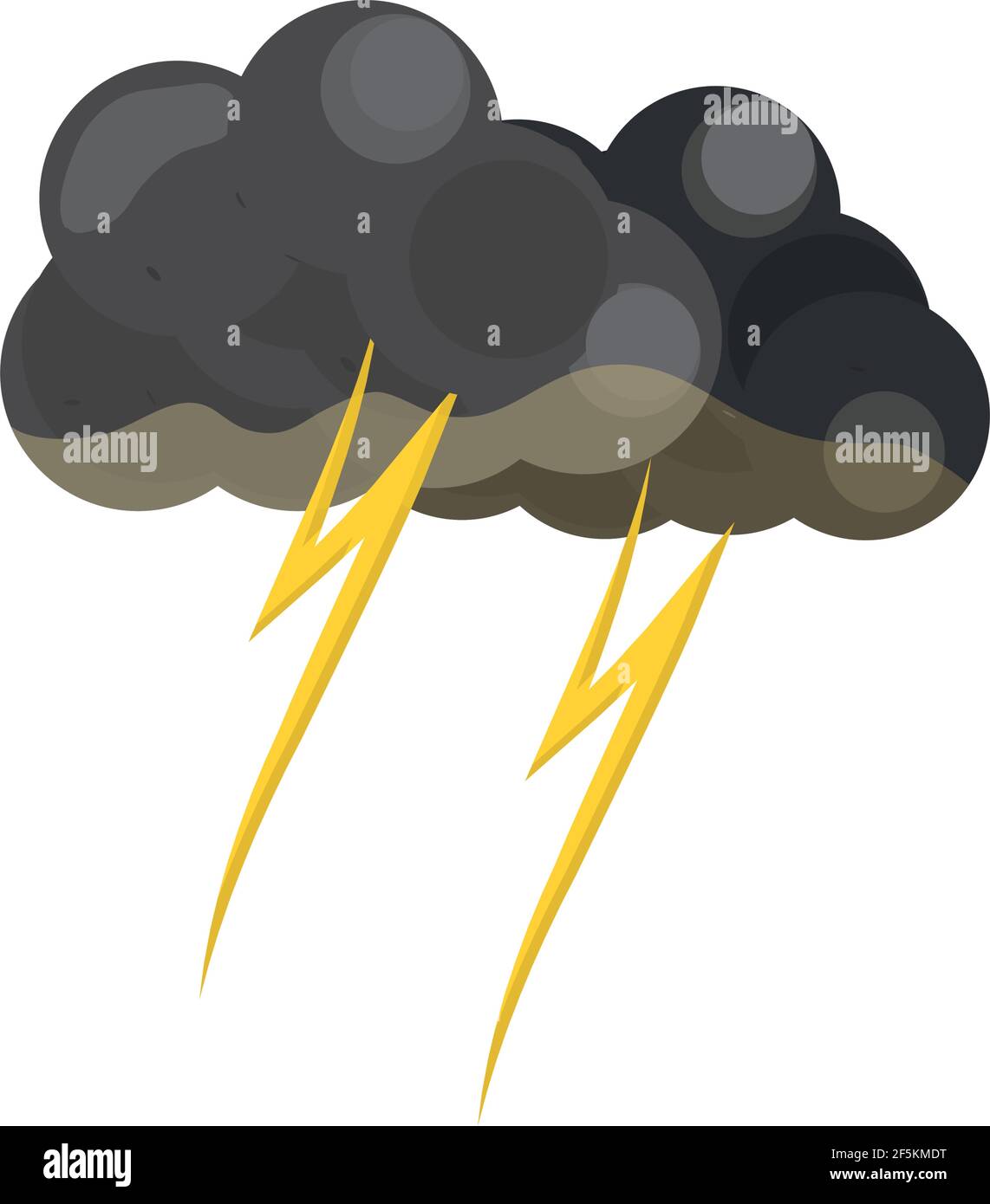 Clouds with lightning bolts Stock Vector Images - Alamy