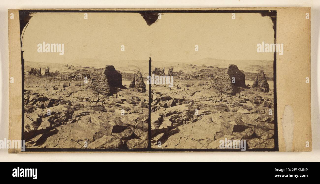 Unidentified ruins with rock quarry. Francis Frith (English, 1822 ...