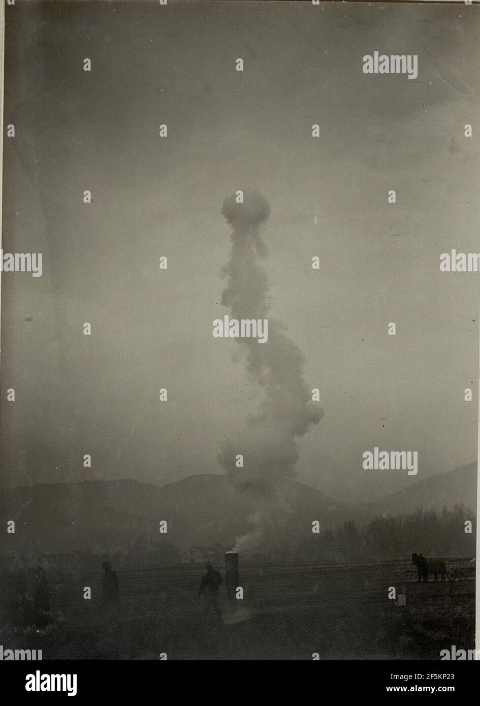 Rauchringrohr zur Darstellung der Rauchringe bei den 30.5 cm Mörsern M ...