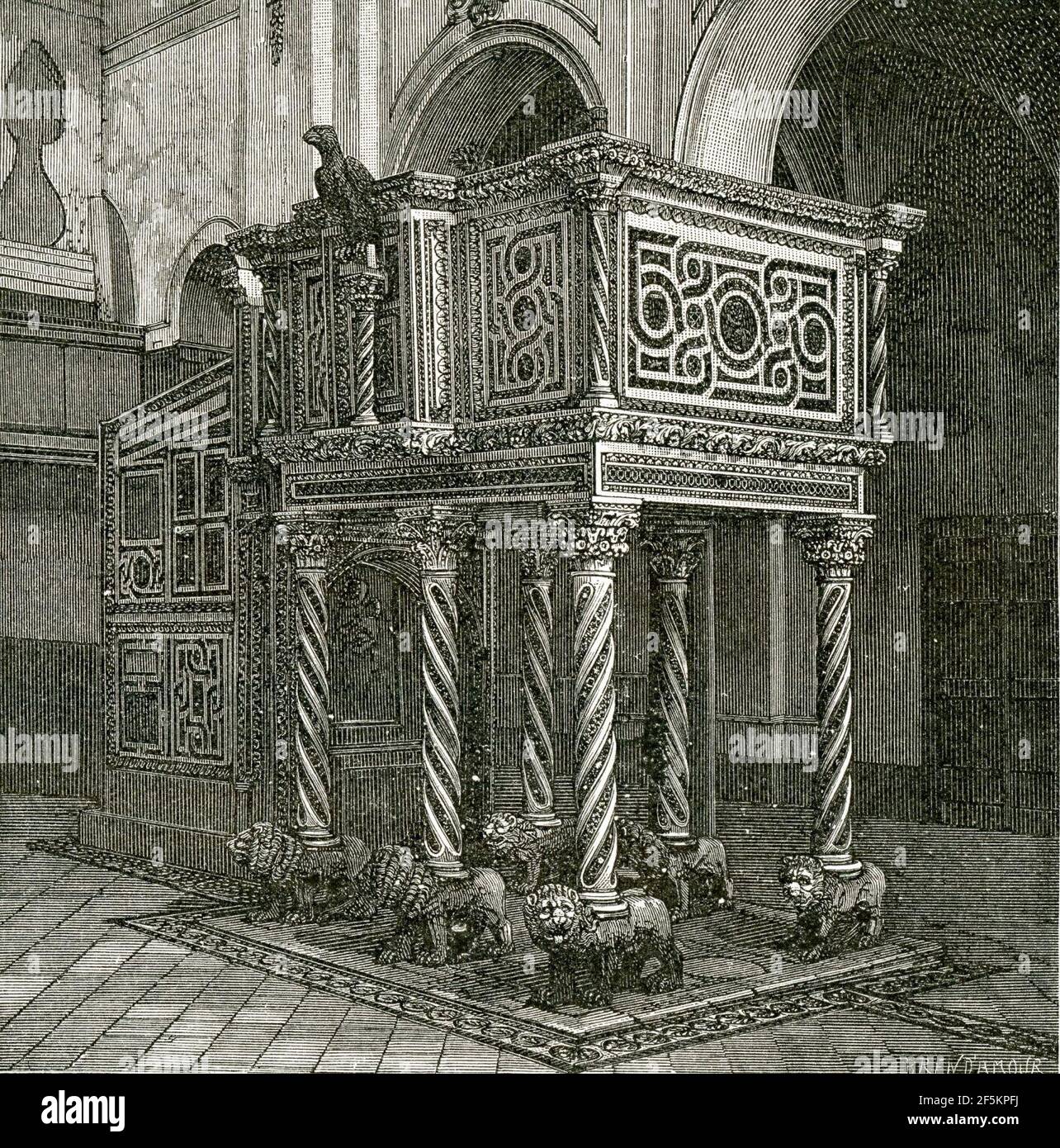 Ravello Ambone di Nicola da Foggia nella cattedrale Stock Photo - Alamy