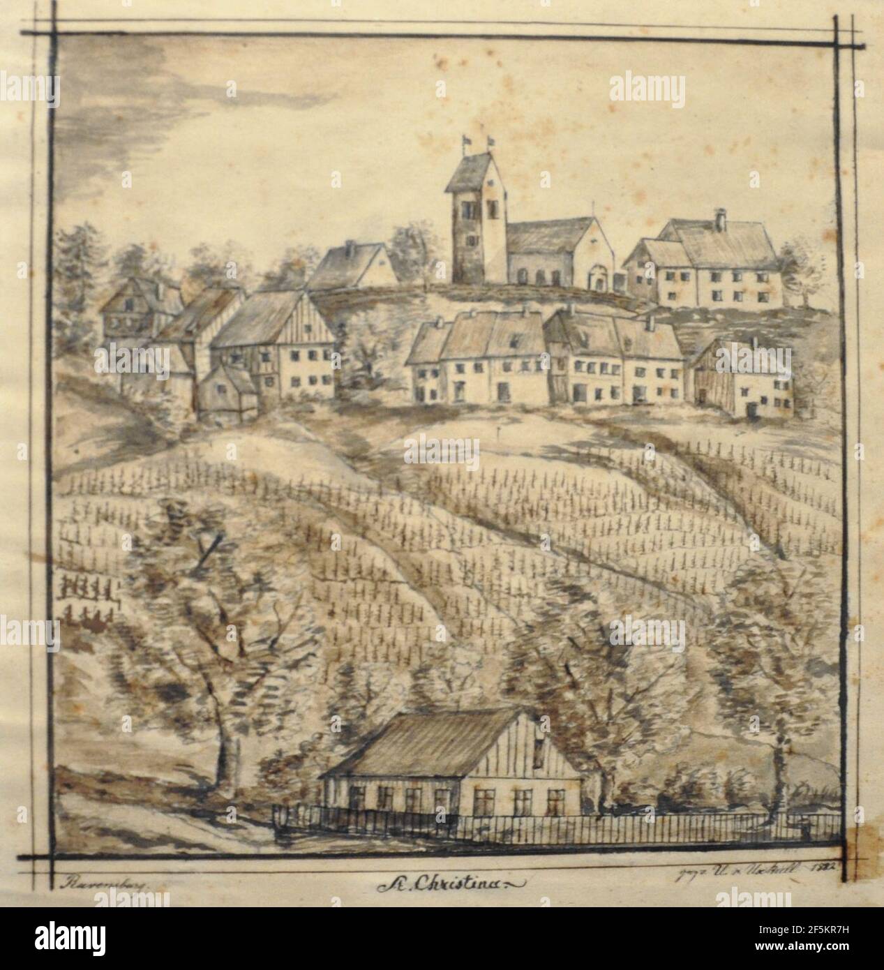 Ravensburg St Christina 1882 Stock Photo - Alamy