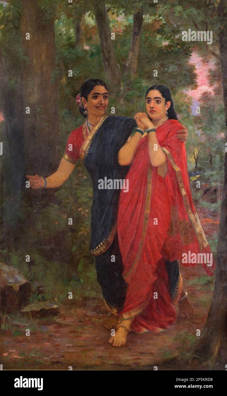 Ravi Varma-Draupadi and Simhika Stock Photo - Alamy