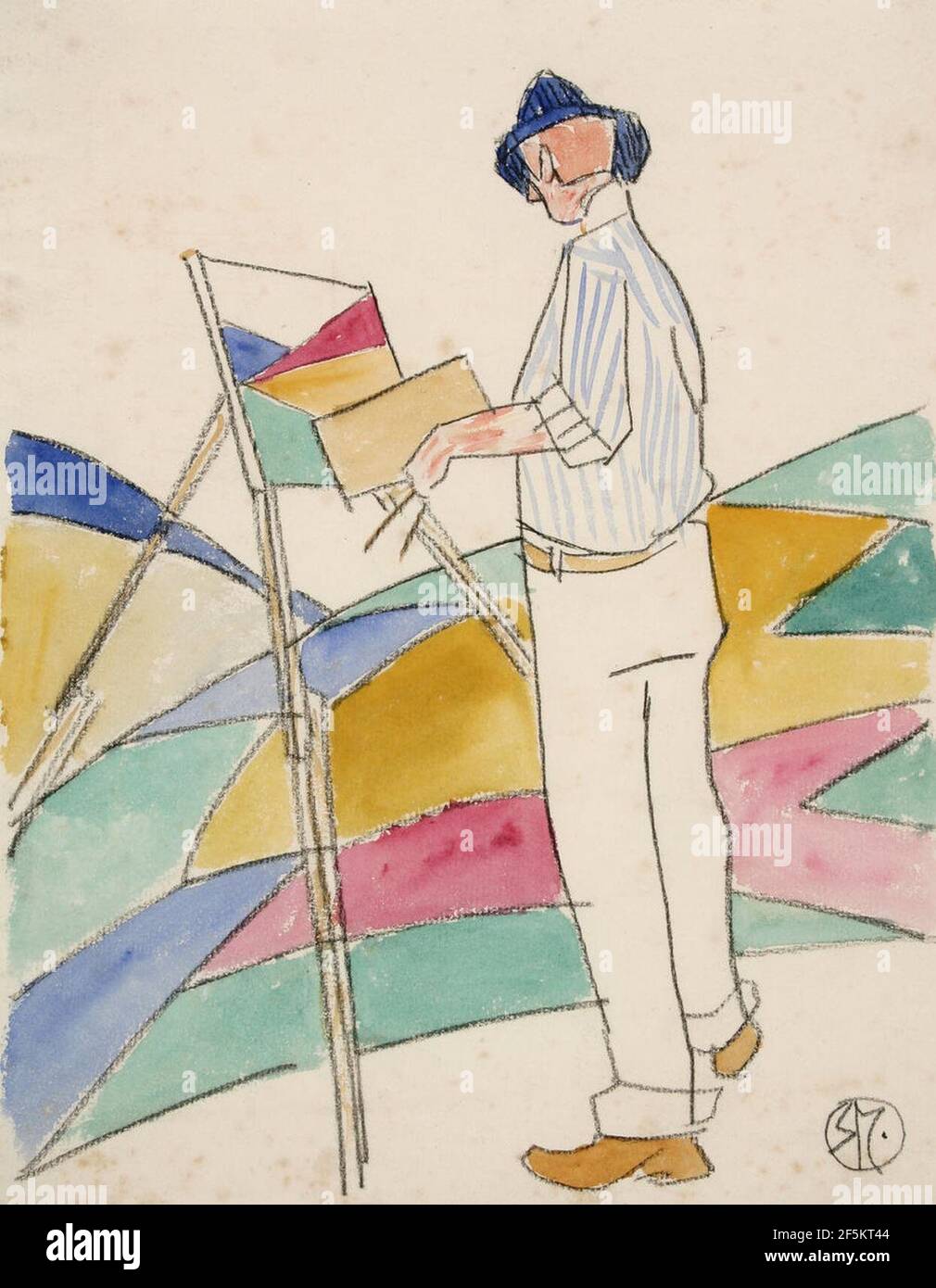 Raymond McIntyre - The Painter at his Easel Stock Photo - Alamy