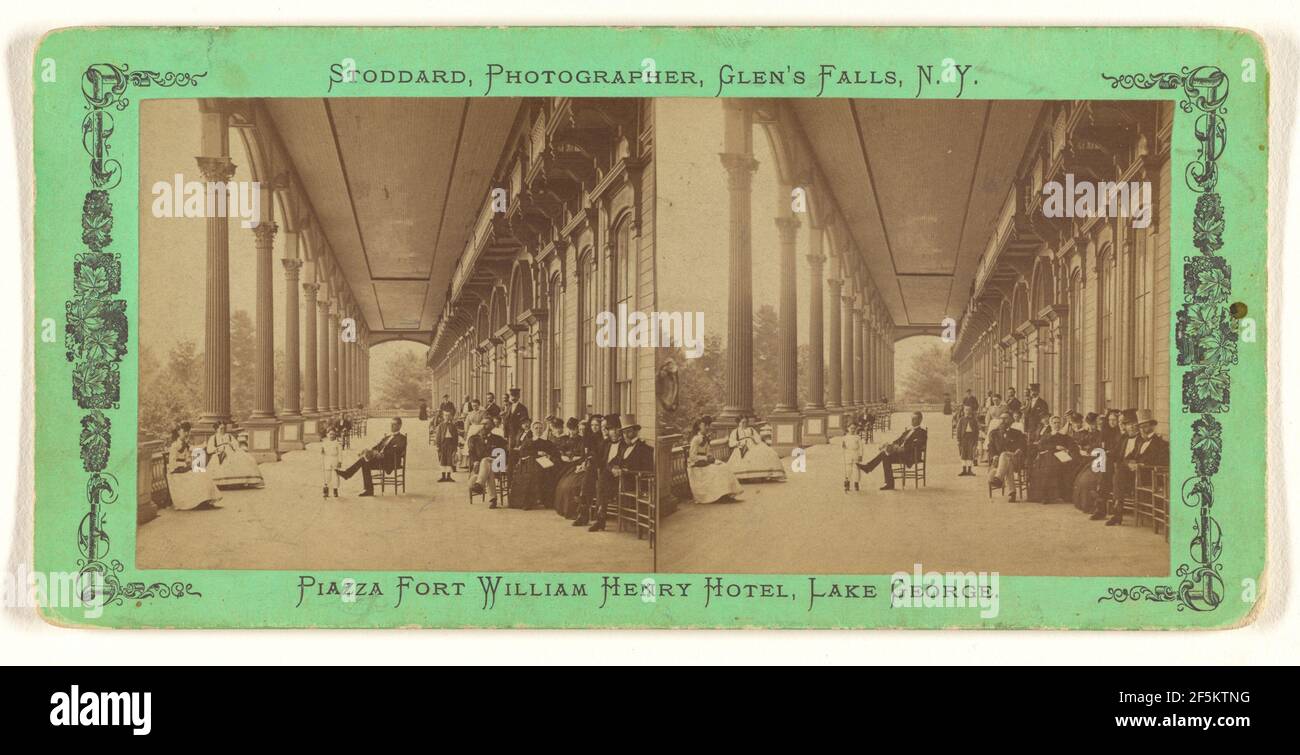 Piazza Fort William Henry, Lake George.. S.R. Stoddard (American, 1843 ...