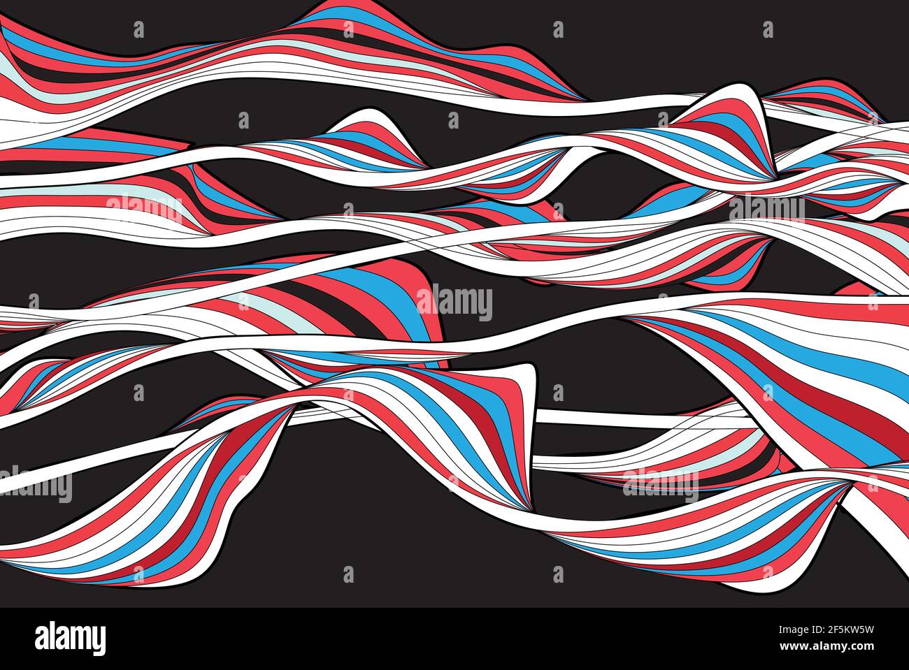 Multicolored vector striped waves on different backgrounds Stock Vector ...