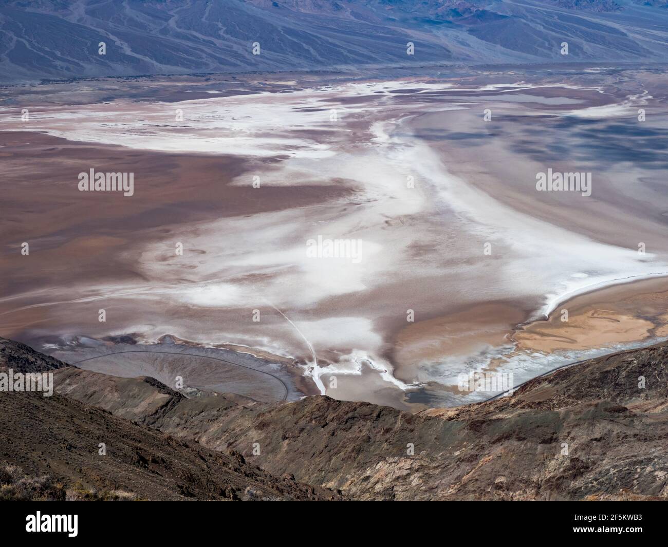 The viewpoint at Dante's View in Death Valley National Park, California ...