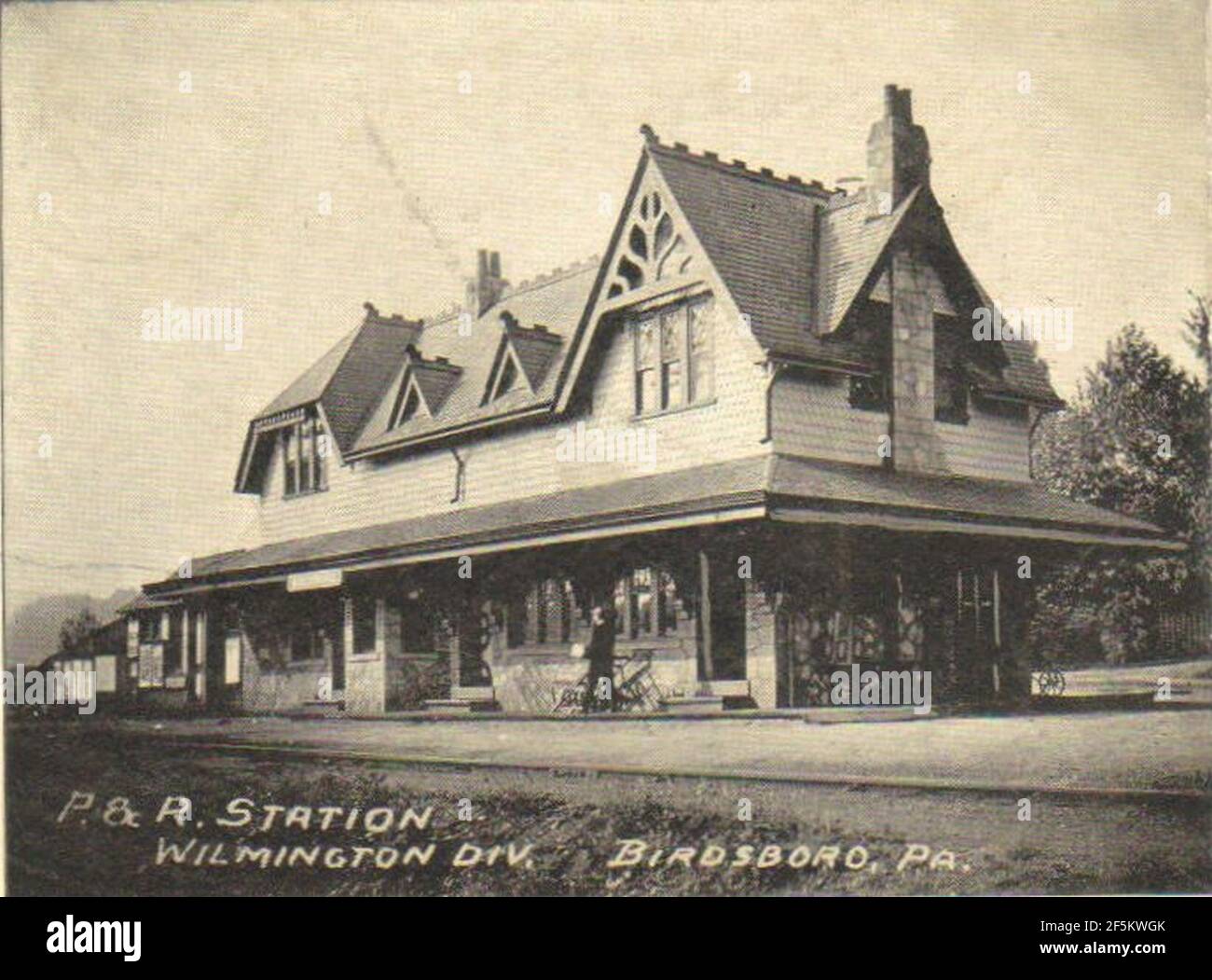 Reading Railroad Station, Birdsboro, PA 1907 Stock Photo - Alamy