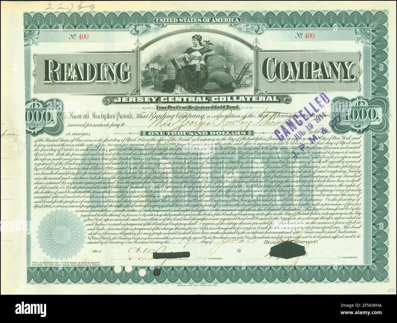Reading Company 1902 Stock Photo - Alamy