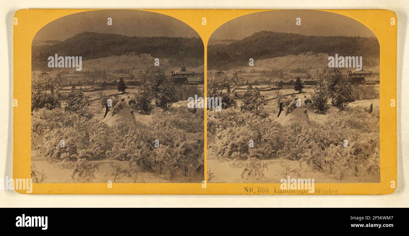 Landscape, Winter. Benjamin West Kilburn (American, 1827 - 1909 Stock ...