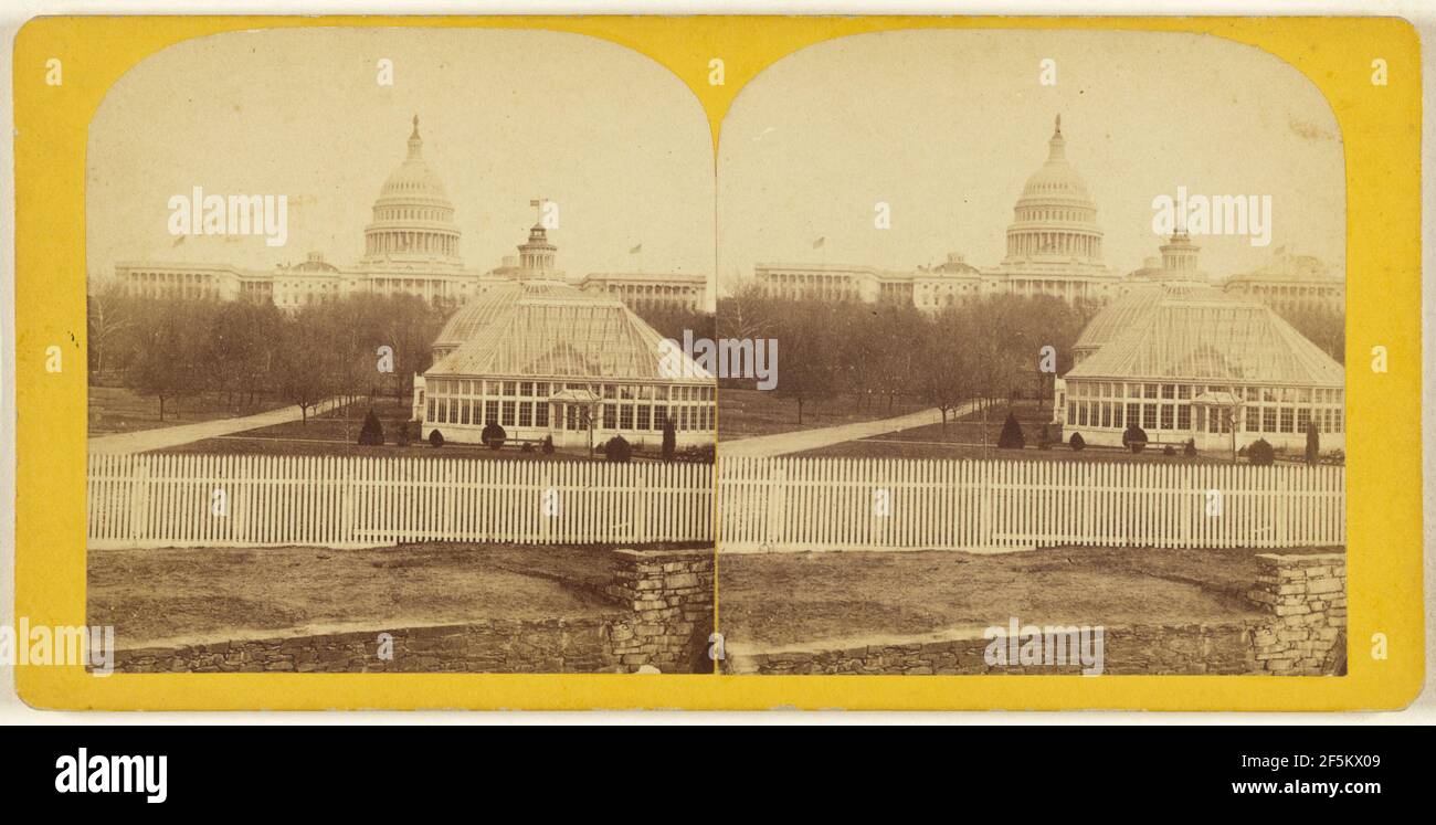 The U.S. Capitol and Botanic Garden.. Bell & Brother Stock Photo - Alamy