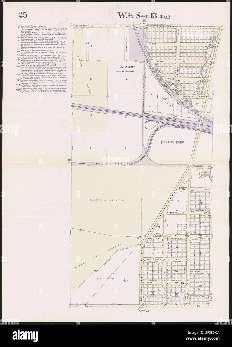 Riverside map illinois hi-res stock photography and images - Alamy