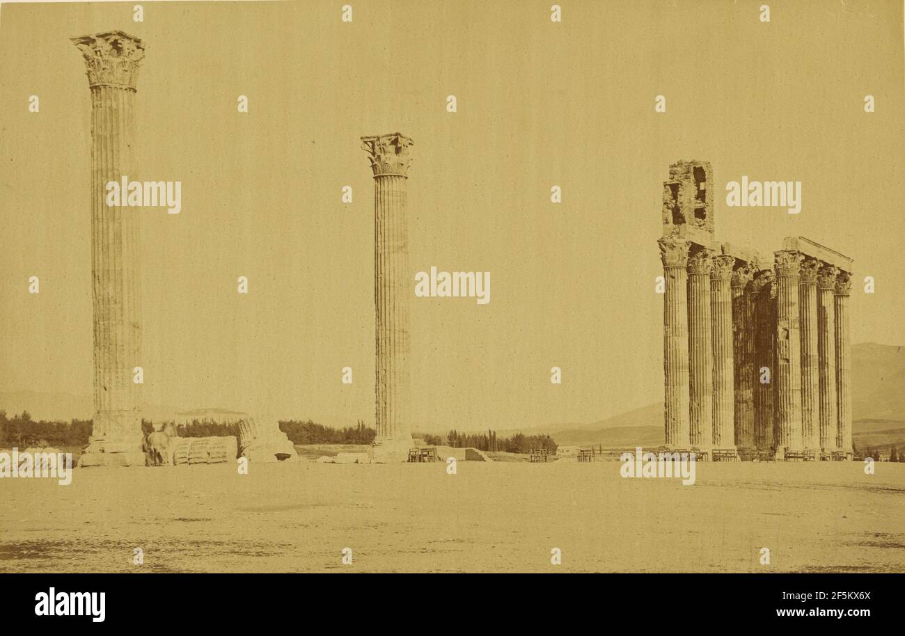 Athens - Temple of Zeus Olympios.. Baron Paul des Granges (French ...