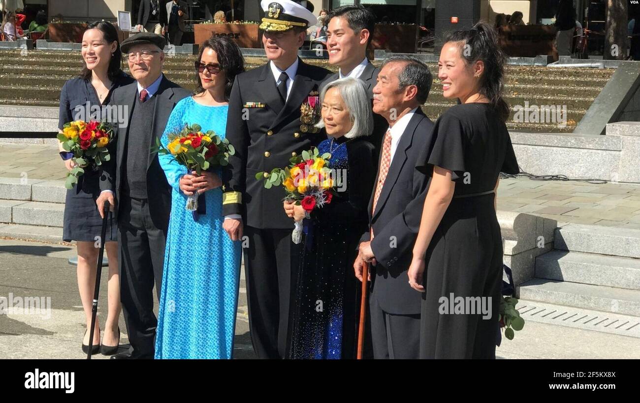 Rear Admiral Huan Nguyen and family Stock Photo - Alamy