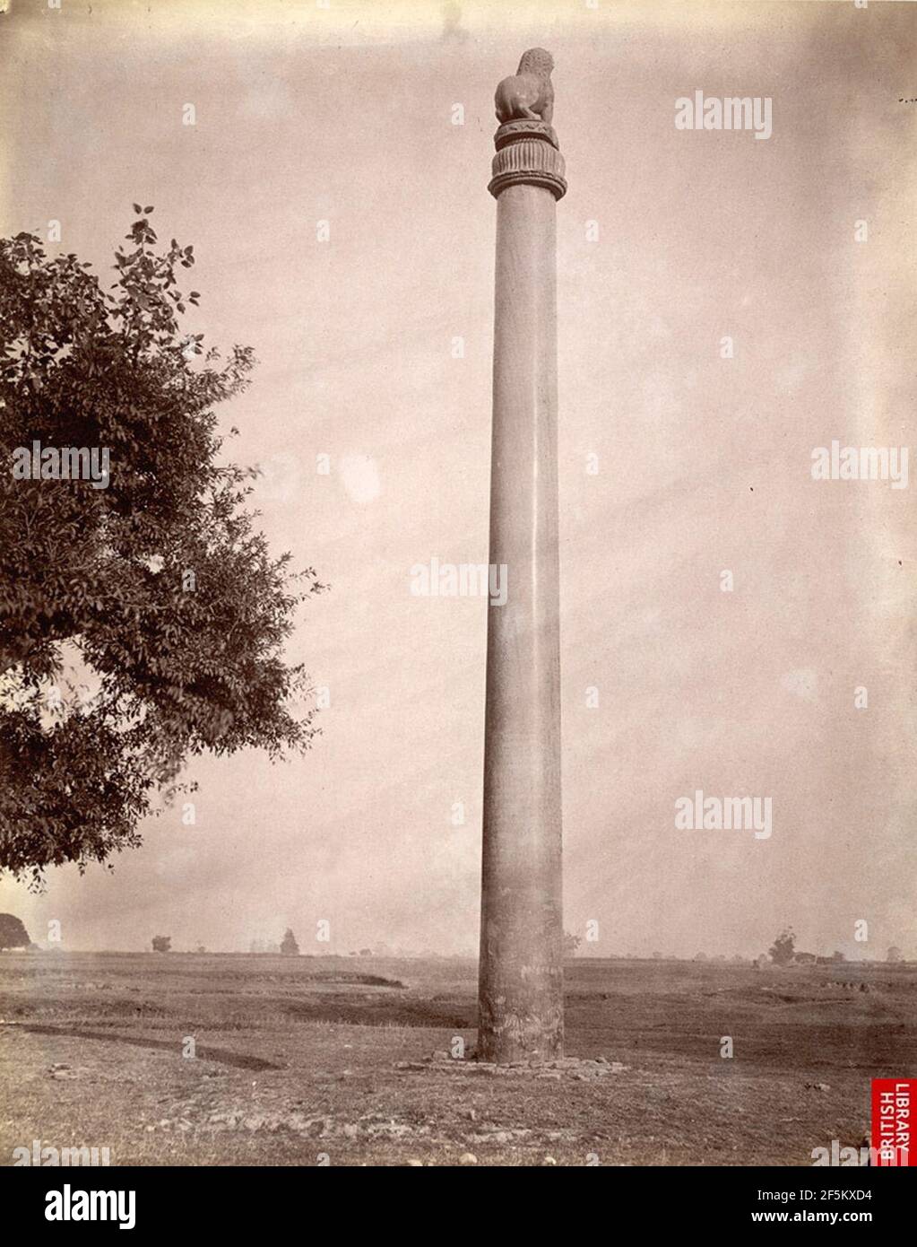 Rear view of the Asokan Edict Pillar, Lauriya Nandangarh,Champaran ...